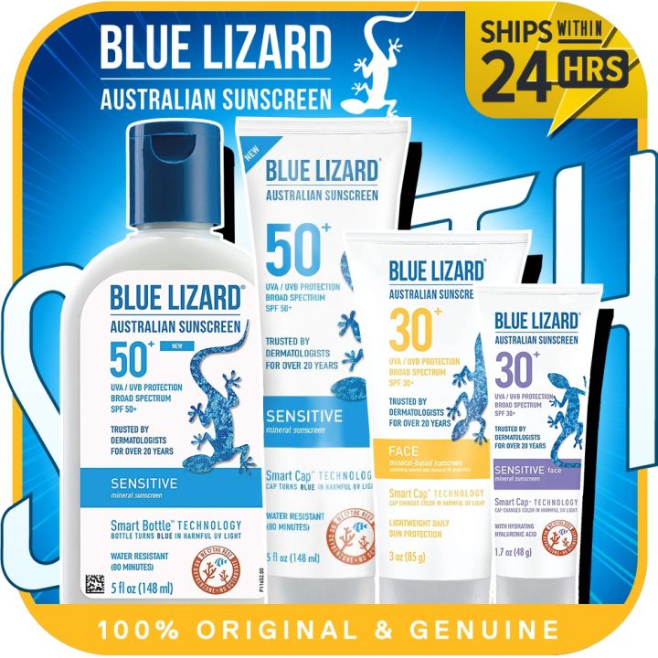 BLUE LIZARD Mineral Sunscreen Lotion & Stick - Sensitive / Face / Sport ...