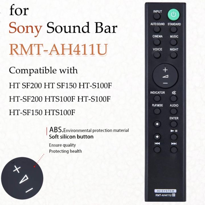 New RMT-AH411U Remote Control Replacment for Sony Sound Bar，Compatible ...
