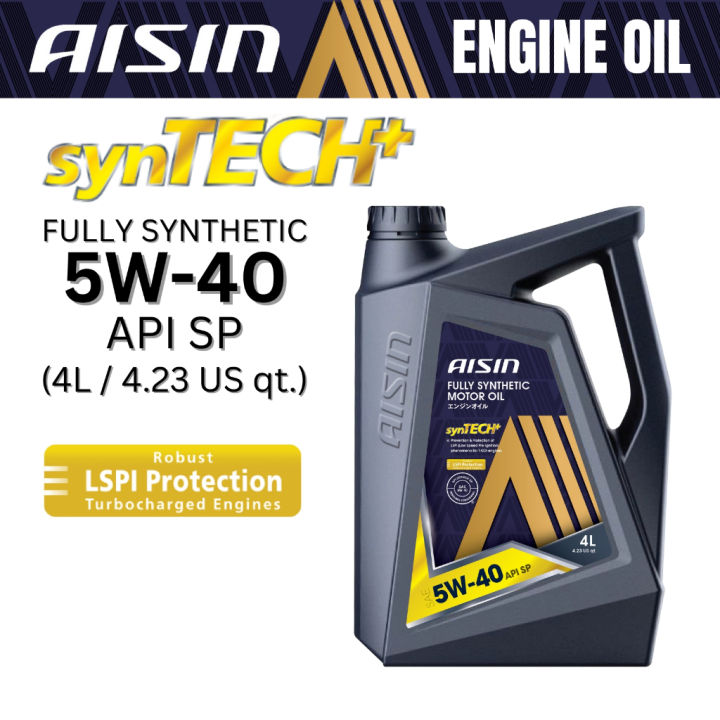 Aisin Engine Oil Fully Synthetic API: SP 5W40 (4L) | Lazada