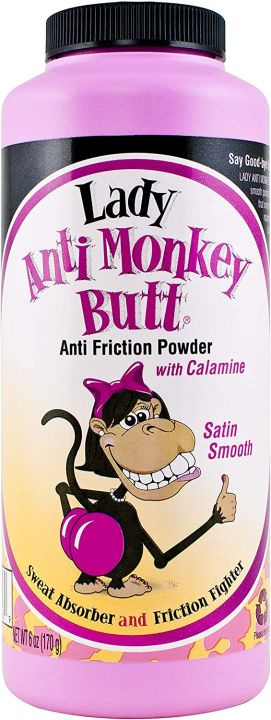 Lady Anti Monkey Butt Anti Friction Powder with Calamine, 6 oz. / 170g ...
