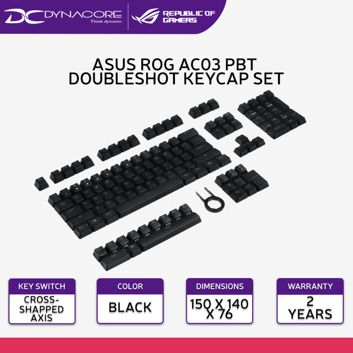 DYNACORE - ASUS ROG PBT Keycap Set (AC03) Keyboard cap | Lazada Singapore