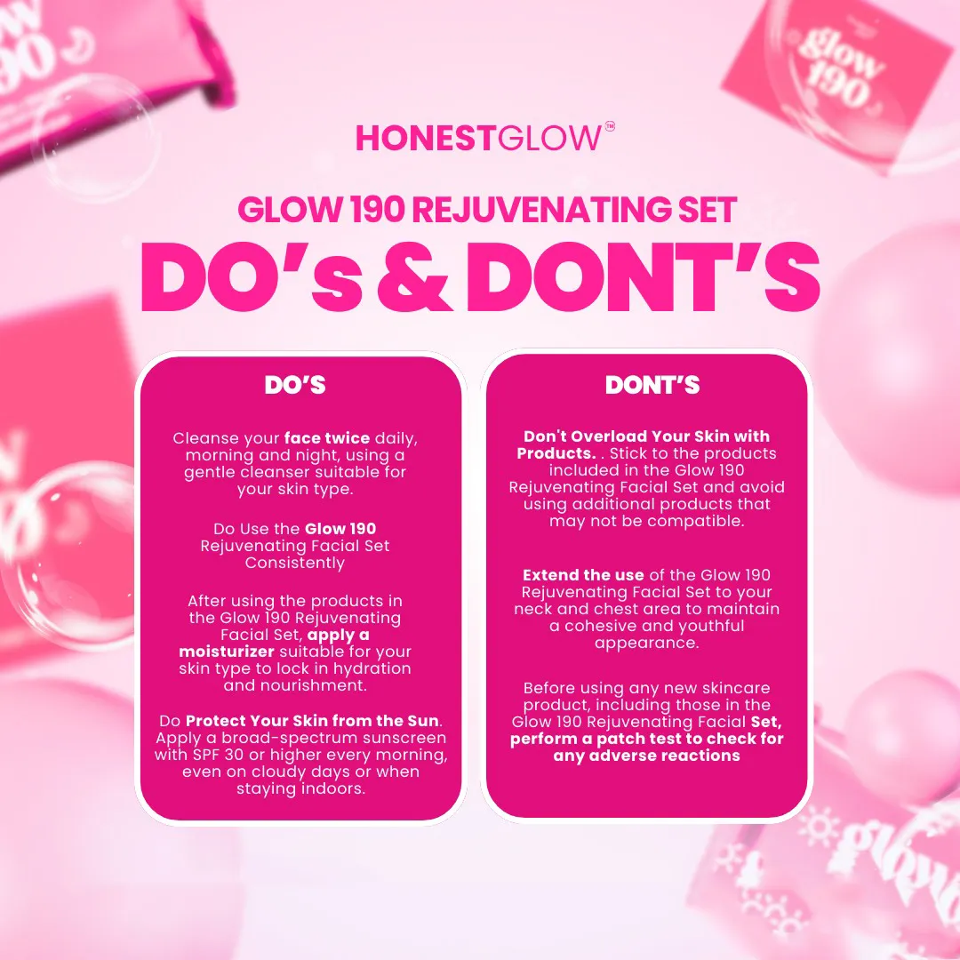 Glow190 Rejuvenating Set - Glow 190 by Transformed Skin & HonestGlow ...