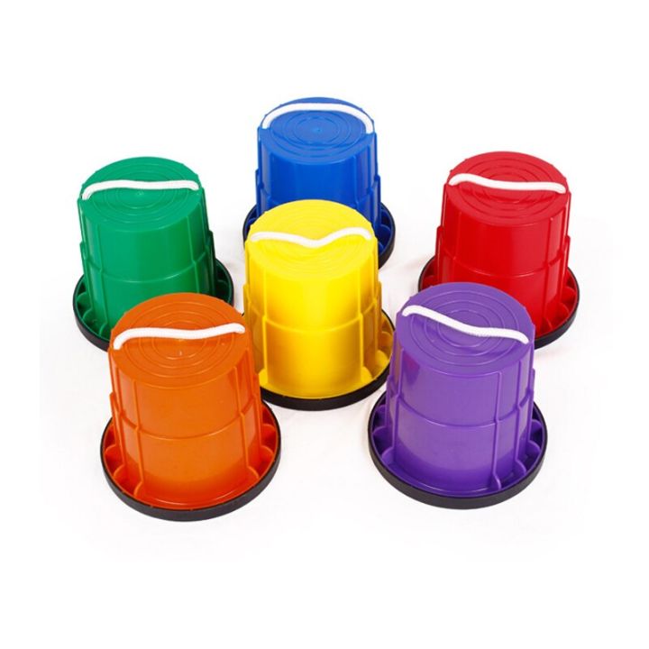 Seedopia sport 1 Pairs Toy Plastic Balancing Bucket Stilts Walking Cups ...