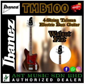 Ibanez TMB-100 Talman Bass Electric Guitar - Walnut Flat (TMB100 / TMB ...