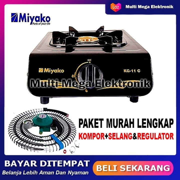 KOMPOR GAS MIYAKO 1 TUNGKU KG 11 C / KOMPOR 1 TUNGKU / KOMPOR SATU TUNGKU / KOMPOR MURAH PROMO ...