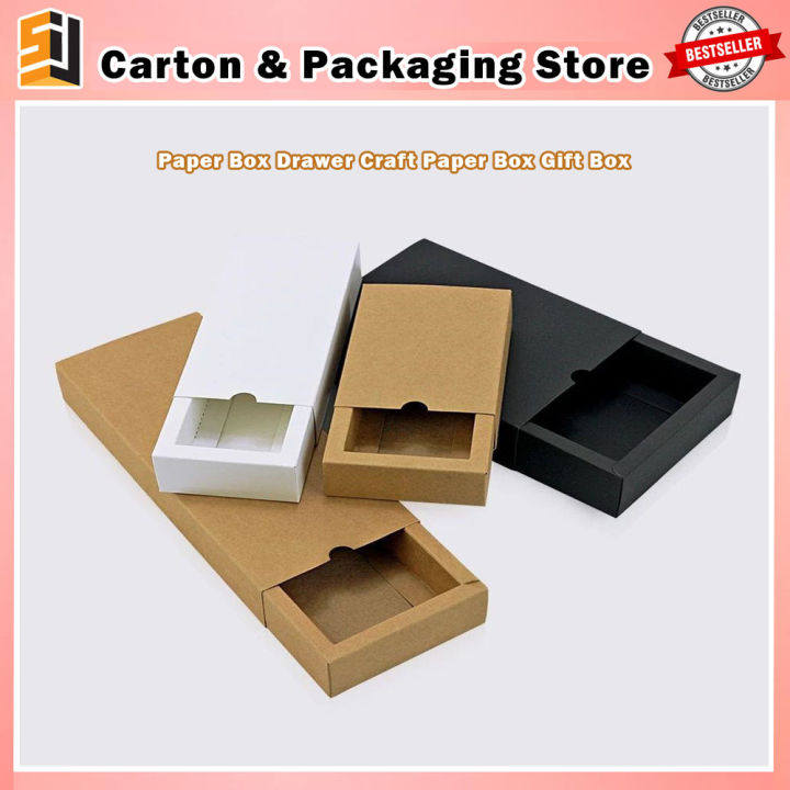 Kraft Paper Box Drawer Craft Paper Box Gift Box Sliding Box Gift ...