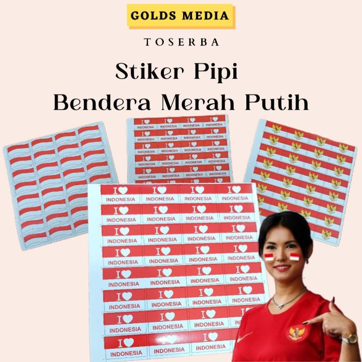 Sticker Pipi HUT RI Bendera Merah Putih Stiker Kemerdekaan Indonesia ...