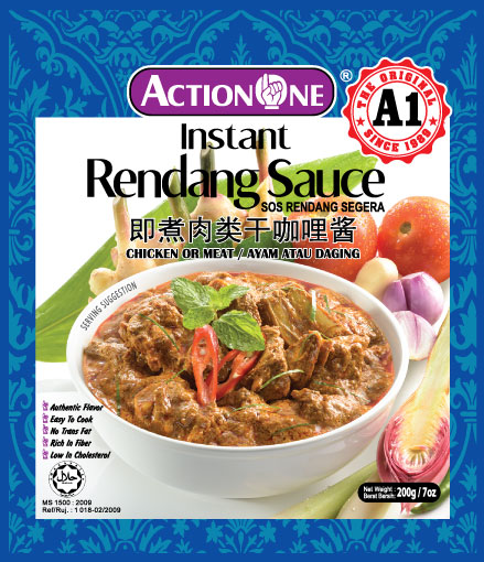 A1/ Action One Instant Curry Paste (Rendang Curry) (Blue Packaging ...