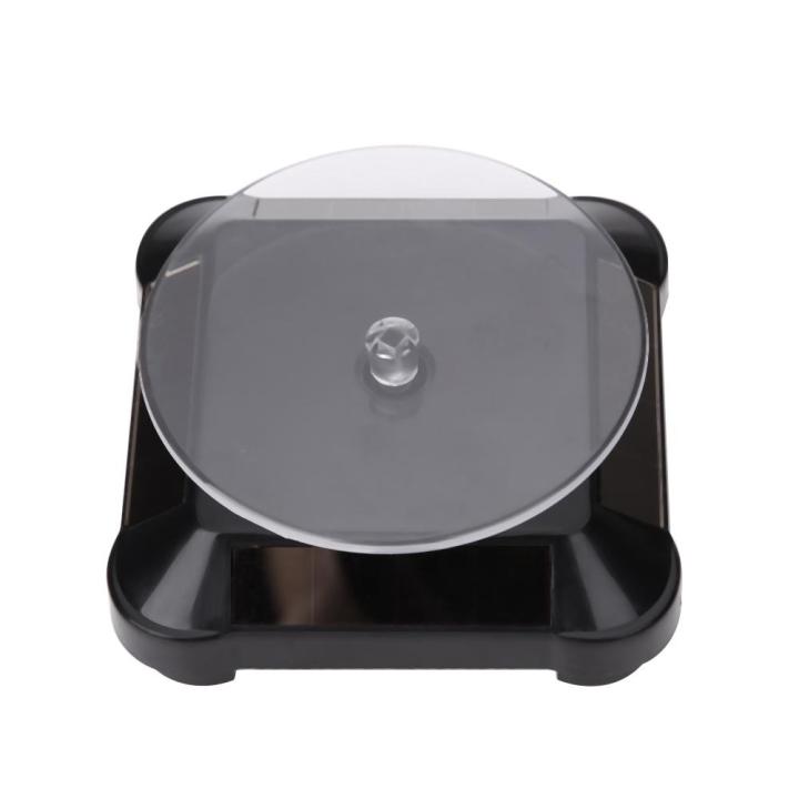 Jelishine New Solar Showcase 360 Turntable Rotating Jewelry Watch Ring ...