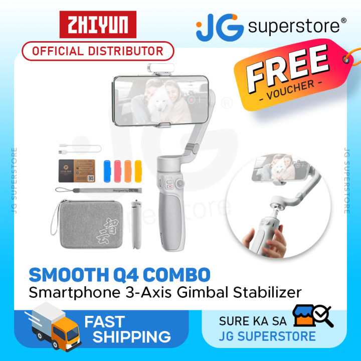 [CLEARANCE] Zhiyun Smooth Q4 Smartphone 3-Axis Handheld Gimbal Stabilizer with Built-In 215mm ...