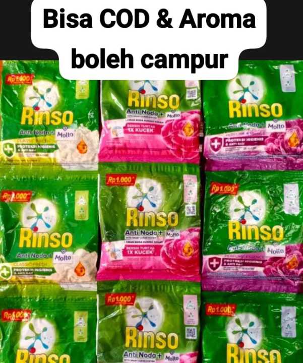 Rinso Molto Bubuk Sachet Isi 42 Saset - Rinso detergent bubuk Anti Noda ...