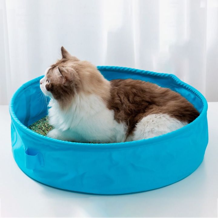 Sweet Elves Foldable Cat Litter Box Semi Closed With Cat Litter Shovel Kitten Bedpans Durable