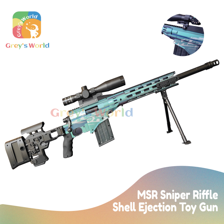 MSR soft bullet guntoy for boys, nerf blaster toys, shell ejection and manual bolt action ...