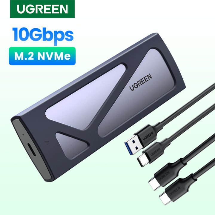 UGREEN M.2 NVMe SSD Enclosure Adapter 10Gbps USB C 3.2 Gen2 Tool-Free External Enclosure NVMe ...