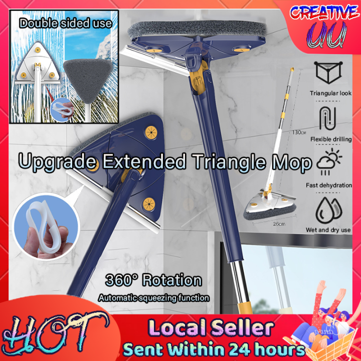 🔥【SG Ready Stock】🔥Upgrade Extended Triangle Mop 360 Twist Squeeze ...