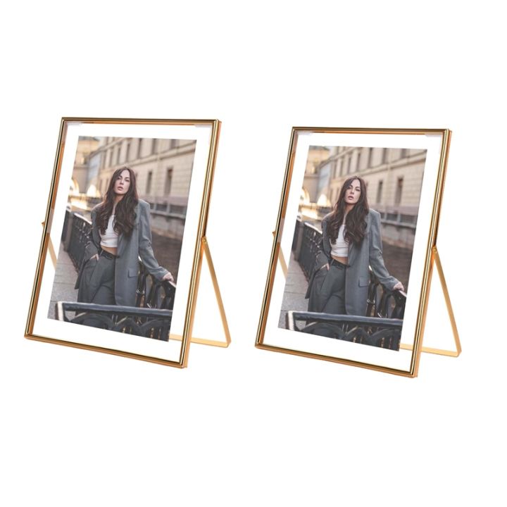 Metal Picture Frame, for Multiple Photo Sizes , Real Glass, Tabletop ...