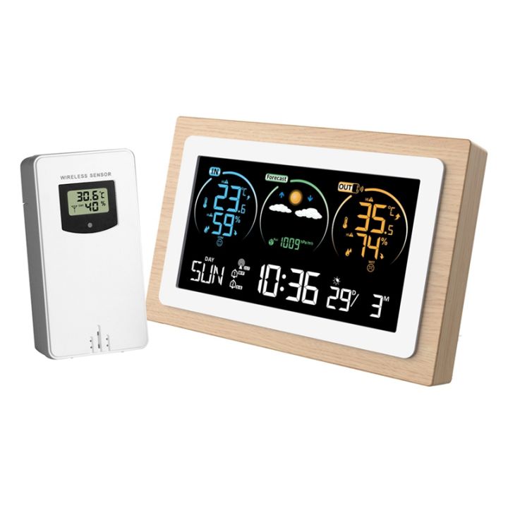 (TFKD) Smart Weather Station Barometer Clock Indoor Outdoor Temperature ...