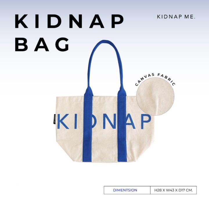 กระเป๋าผ้าสะพายข้าง แคนวาส หนา เบา สะพายไหล่ ขนาดใหญ่ ใส่ของ KIDNAP BAG ...