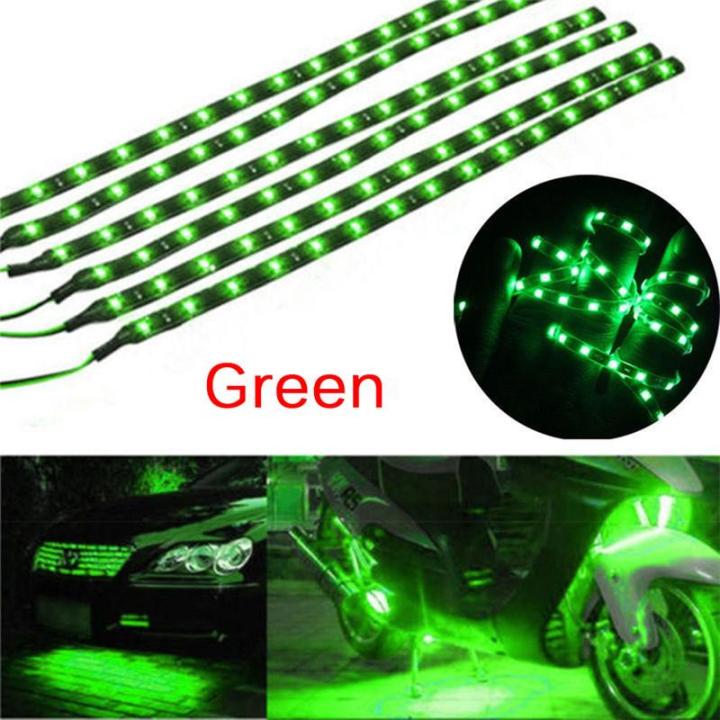 Sissi 6PCS Waterproof DC 12V Motor LED Strip Underbody Light For Car ...