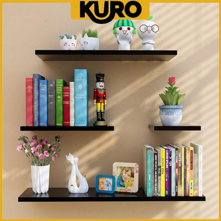 Kuro 4 Pcs Set Floating Wall Shelves Rack Living Room Shelf Rack ...