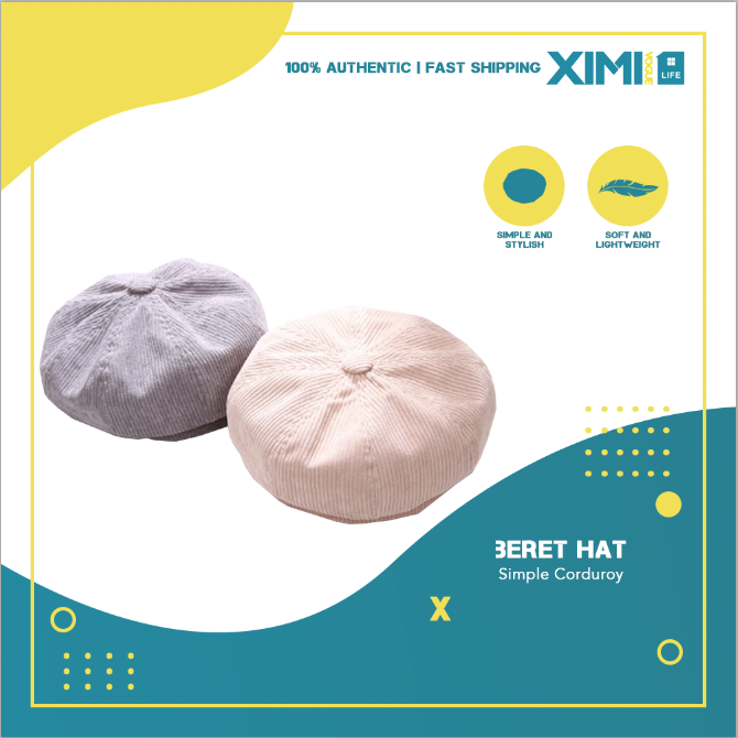 XIMI Vogue Simple Corduroy Beret | Lazada PH