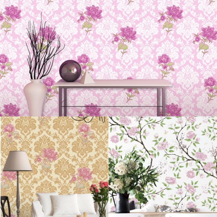 45cm x 10 meter Wall Paper Dinding Kertas Dinding Ruang Tamu Wallpaper ...
