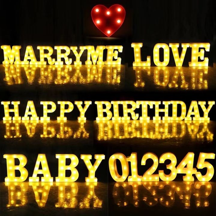 26 Letters Led Strip Lights DIY Battery Operated Alphabet for Wedding ...