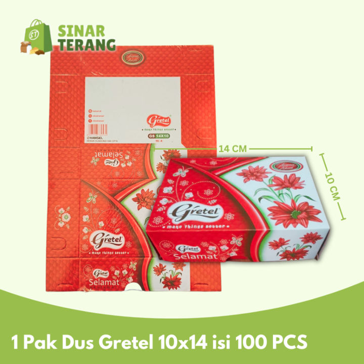 Dus Kue / Box Snack Gretel Ukuran 10 x 14 x 4 cm Martabak Mini isi ...