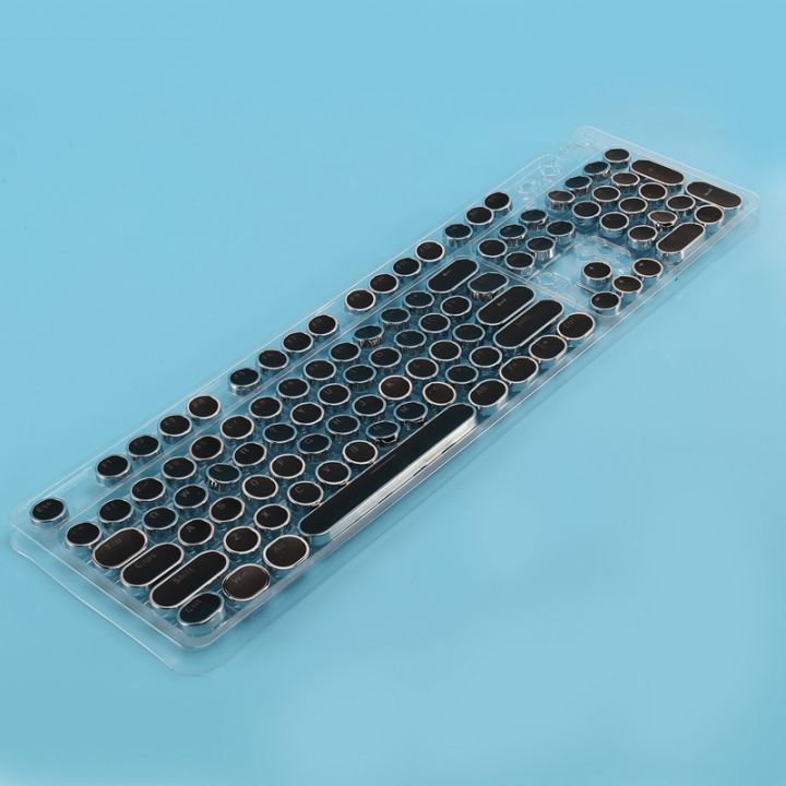 104-Key Retro Round Keycaps Double Lens DIY Typewriter Keycaps for ...