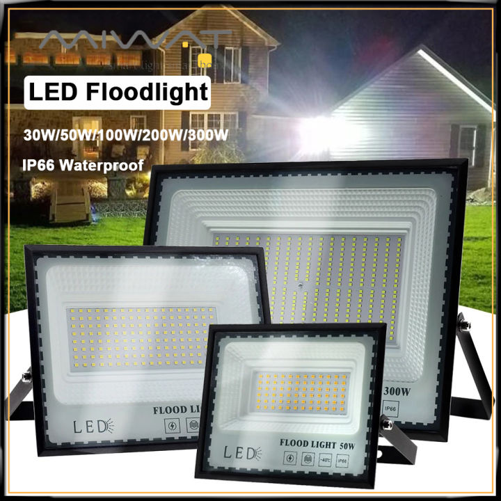 MIWAT LED Flood Light 50W 100W 200W 300W AC 220V Outdoor Floodlight LED Spotlights IP66 ...