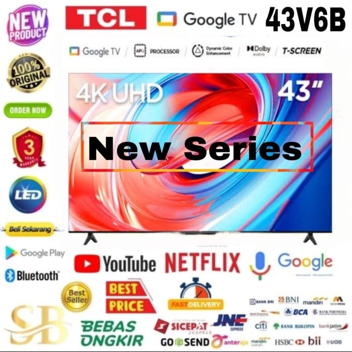 TCL LED TV ANDROID SMART UHD 4K 43A8 - 43 Inch Ultra HD - 43V6B Google ...
