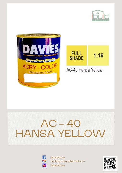 Davies Acry Color Hansa Yellow 1L | Lazada PH