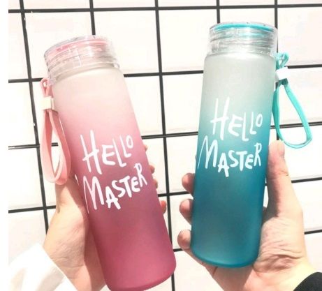 BOTOL MINUM KACA HELLO MASTER GRADIENT GLASS BOTTLE | Lazada Indonesia