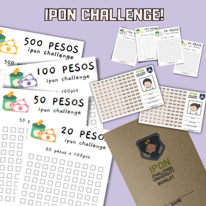 IPON CHALLENGE BOOKLET / PAD / STICKER / ID CARD | Lazada PH