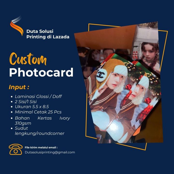 img Photocard Custom Ivory 310 Gsm sudah input laminasi dan sudut ...