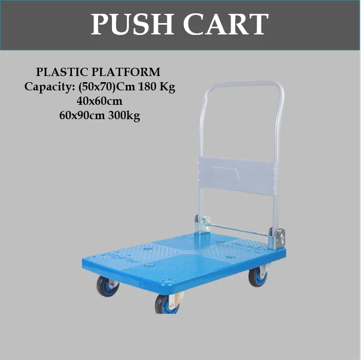 Philchi Corner Push Cart, Push Cart Trolley Foldable handle, Plastic ...