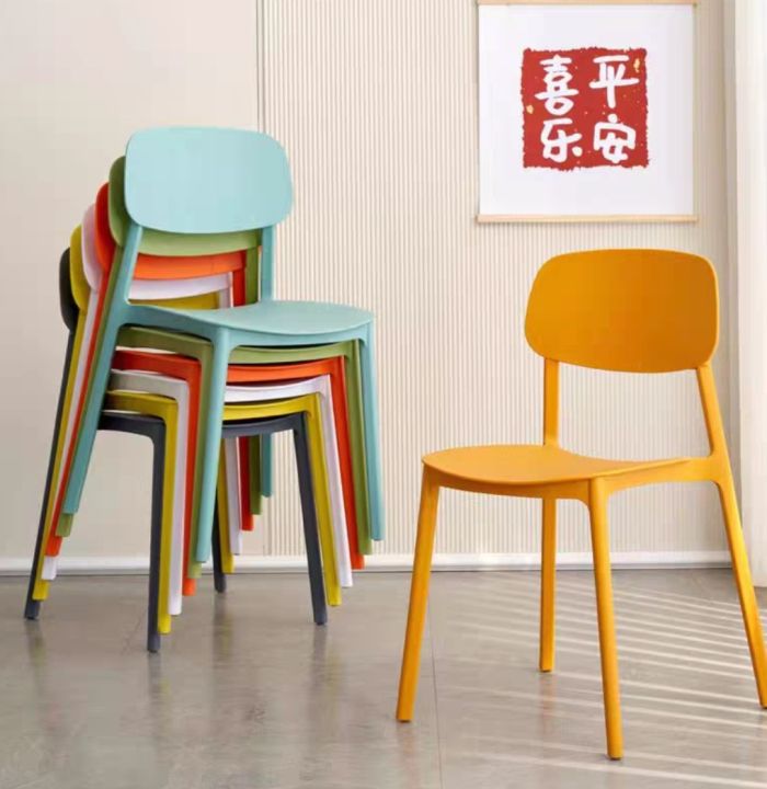 Nordic style chair, candy chair, plastic dining chair, school chair ...