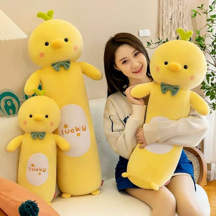 Boneka Guling Bebek Piyo Lucky Ukuran 60cm dan 80cm Hewan Lucu Bahan ...