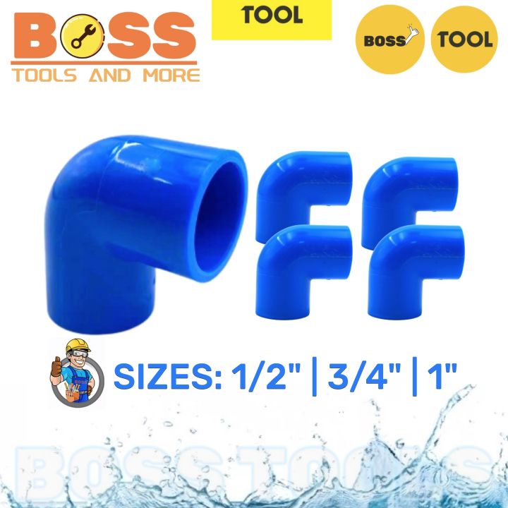 PVC BLUE ELBOW 90 deg. 1/2" 3/4" 1"Water pipe fittings | Lazada PH