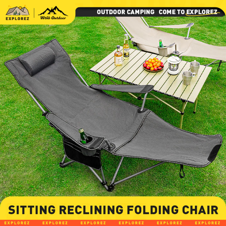 WTHB OUTDOOR Recliner Fishing Chair Leisure Mesh Breathable Folding ...