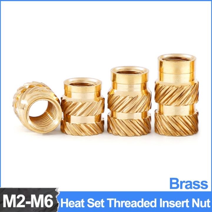 Brass Female Knurled Threaded Heat Set Insert Nut for 3D Print Hot Melt Inset Injection Plastic ...