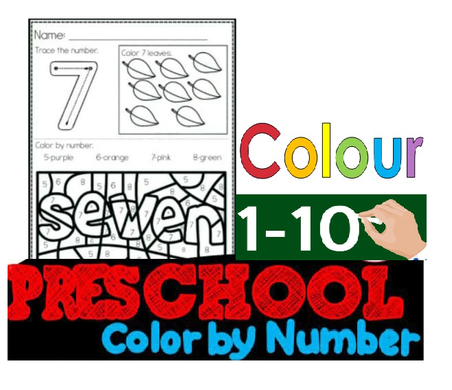 Color by Number Activity for Preschool 1-10 Number Activity Colouring ...