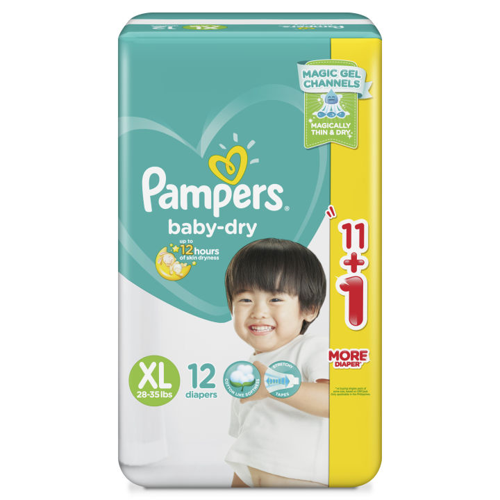 Pampers® Baby Dry Diapers XL 12s | Lazada PH