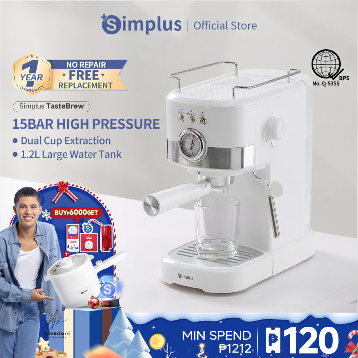 Simplus Coffee Maker Semi Automatic Espresso Extraction Coffee Machine ...