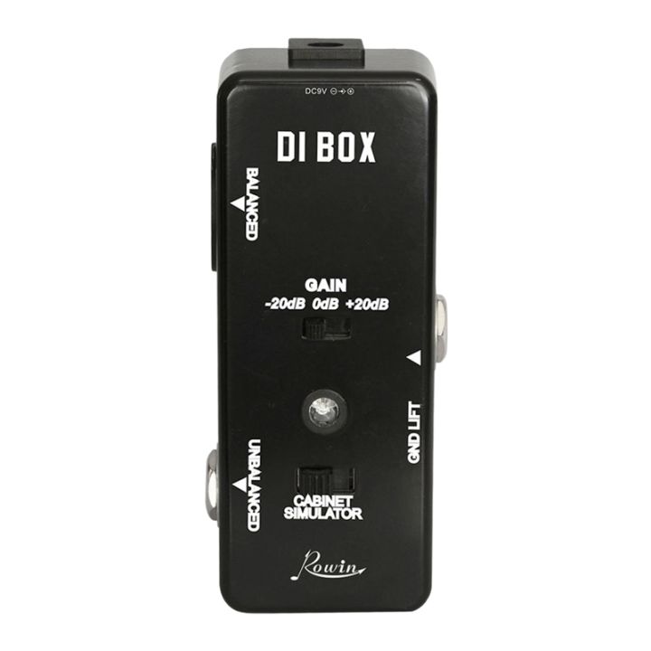 Rowin DI BOX LEF-331 Micro-DI with Cab Sim and Gain Guitar Effect Pedal ...