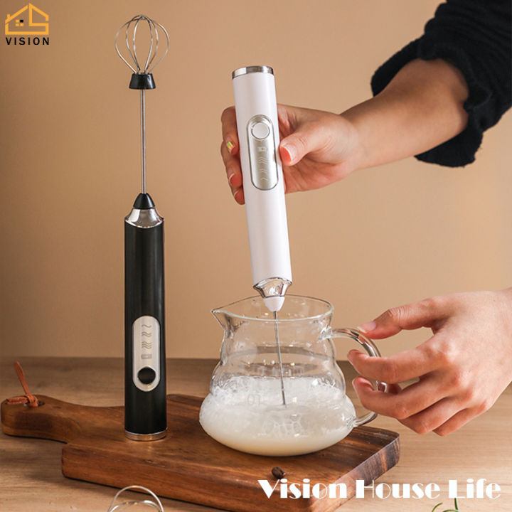 Vision 3 Speed Electric Milk Frother Hand-held Electric Egg Beater ...