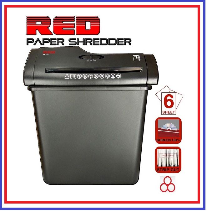 stripcut S100-C RED PAPER SHREDDER, Strip Cut Paper Shredder, Strip Cut ...