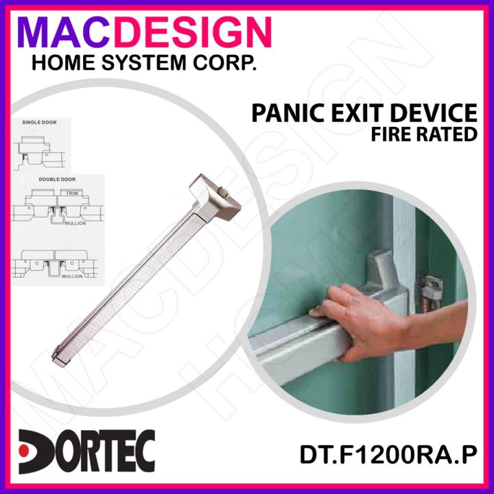 DORTEC DT-F1200RA-P, PANIC EXIT DEVICE, FIRE RATED HORIZONTAL SL ...