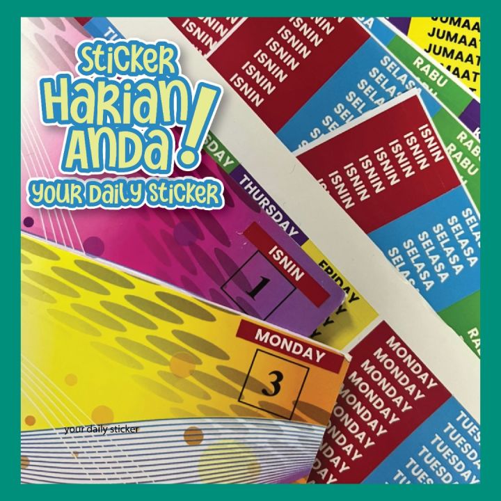 150pcs Sticker Hari Sticker Sekolah 学校贴纸 | School Sticker Timetable ...