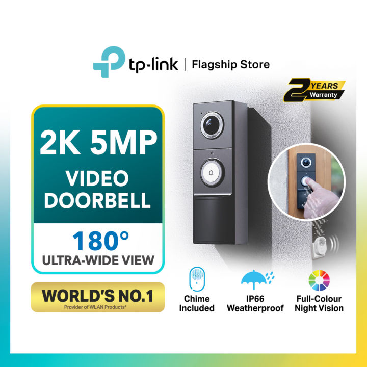 TP-Link Tapo D235 2K 5MP Smart Video Doorbell – Battery/Wired, Full-Color Night Vision | Lazada